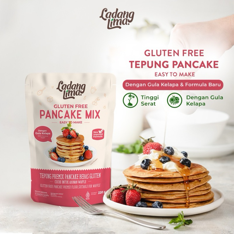 Jual Ladang Lima Pancake Mix 220g - Tepung Pancake Waffle Instant ...