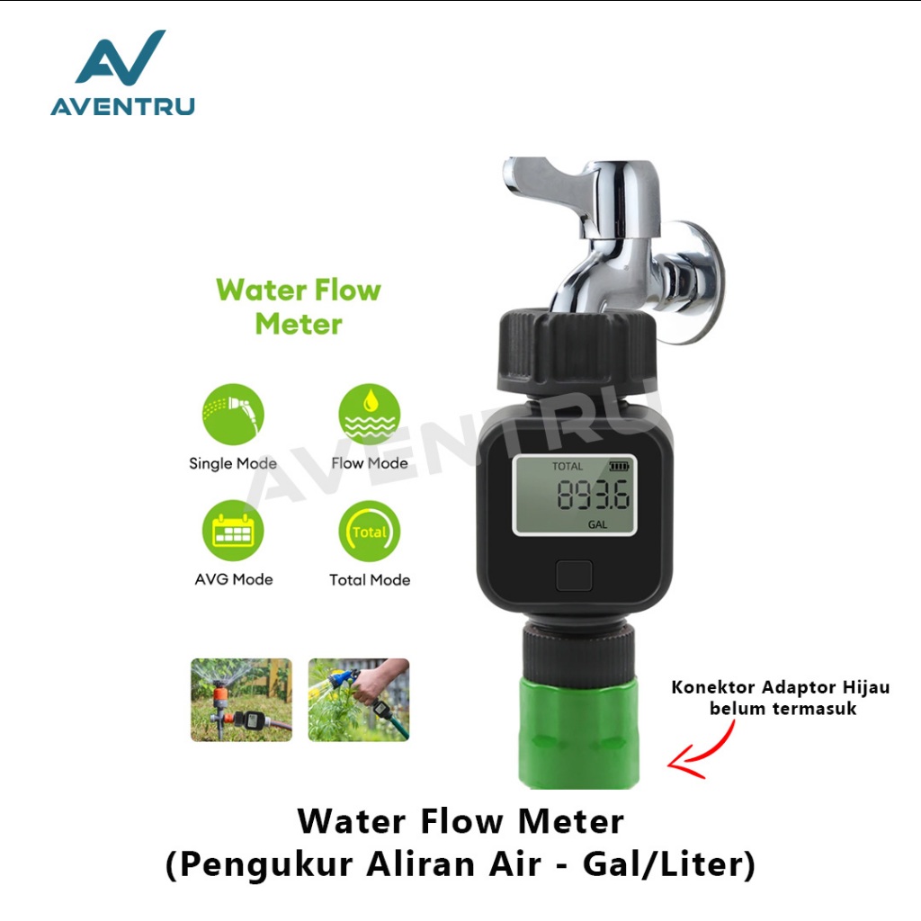 Jual Water Flow Meter Meteran Air Alat Ukur Pengukur Pemakaian Air ...