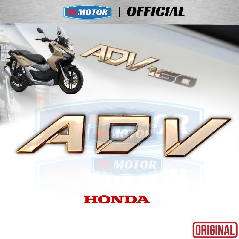 Jual Emblem ADV GOLD Original Honda ( huruf A D V ) original logo ...