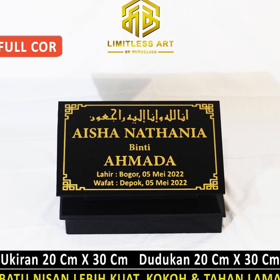 Jual KODE B48N Batu Nisan Makam Full Set Kijing Maesan Kuburan 2X32X3 ...