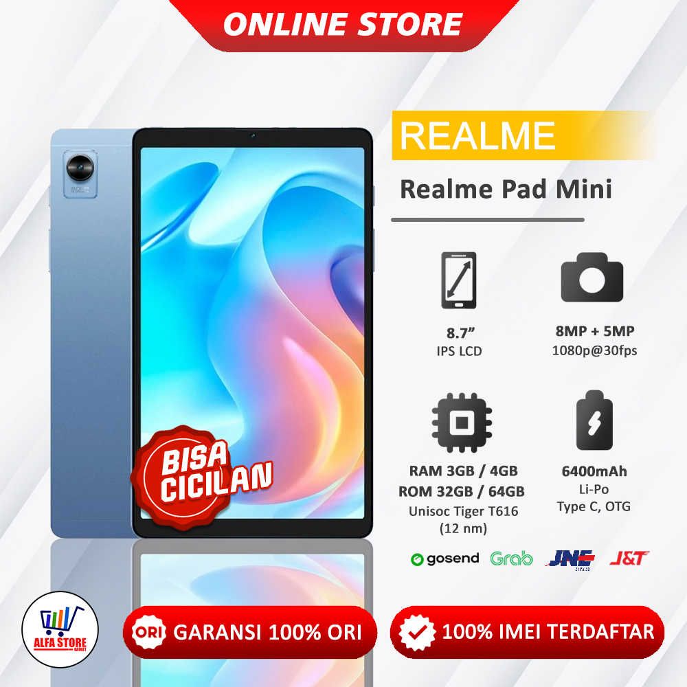 Jual REALME PAD MINI TABLET TAB RAM 3/32GB GARANSI RESMI | Shopee Indonesia