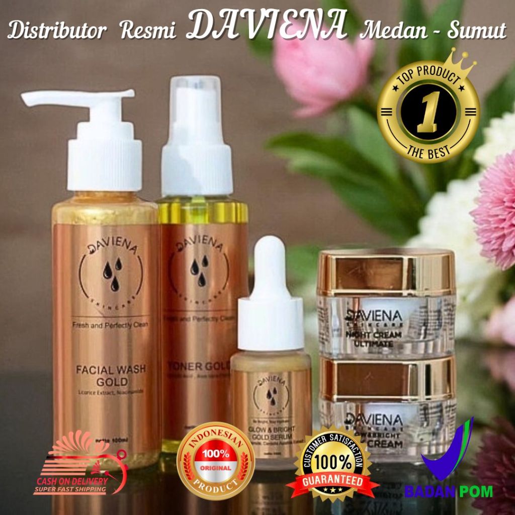 Jual Daviena Skincare Gold Series FORMULASI TERBARU | Set Kecantikan ...