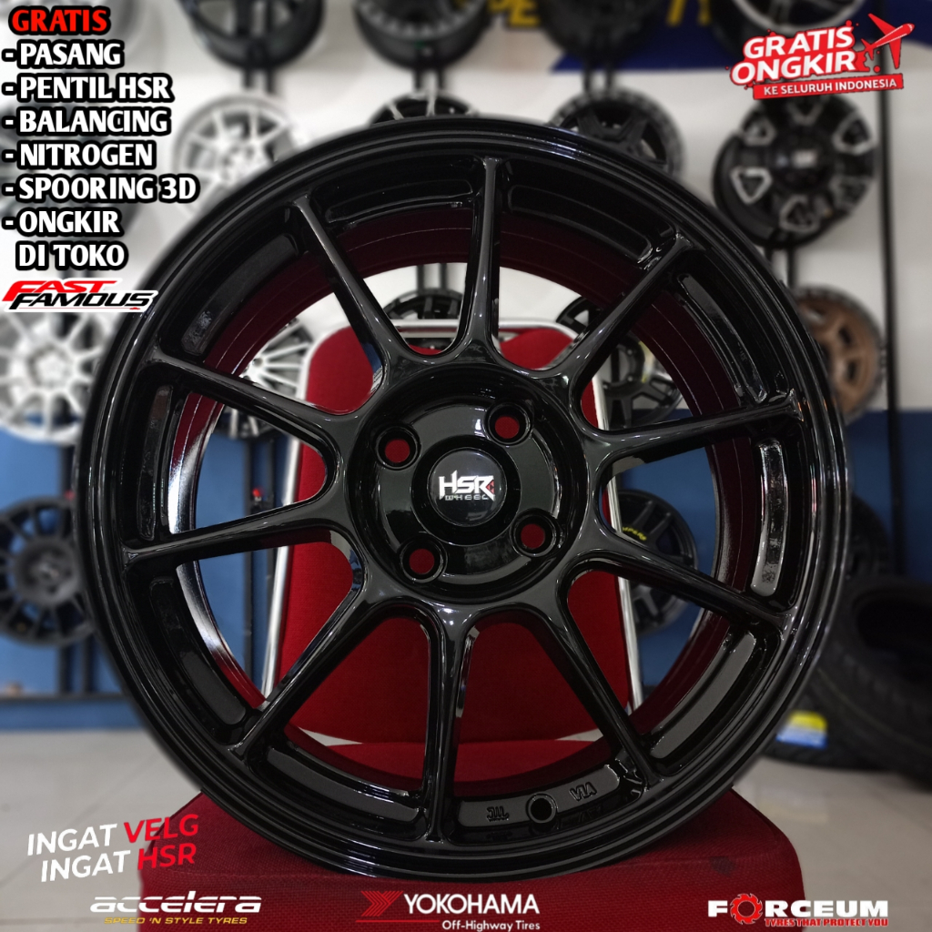 Jual Velg Hsr wheel r16 terbaru pcd 4x100 lebar 7 rata bisa untuk Mobilio, Jazz dll | Shopee ...