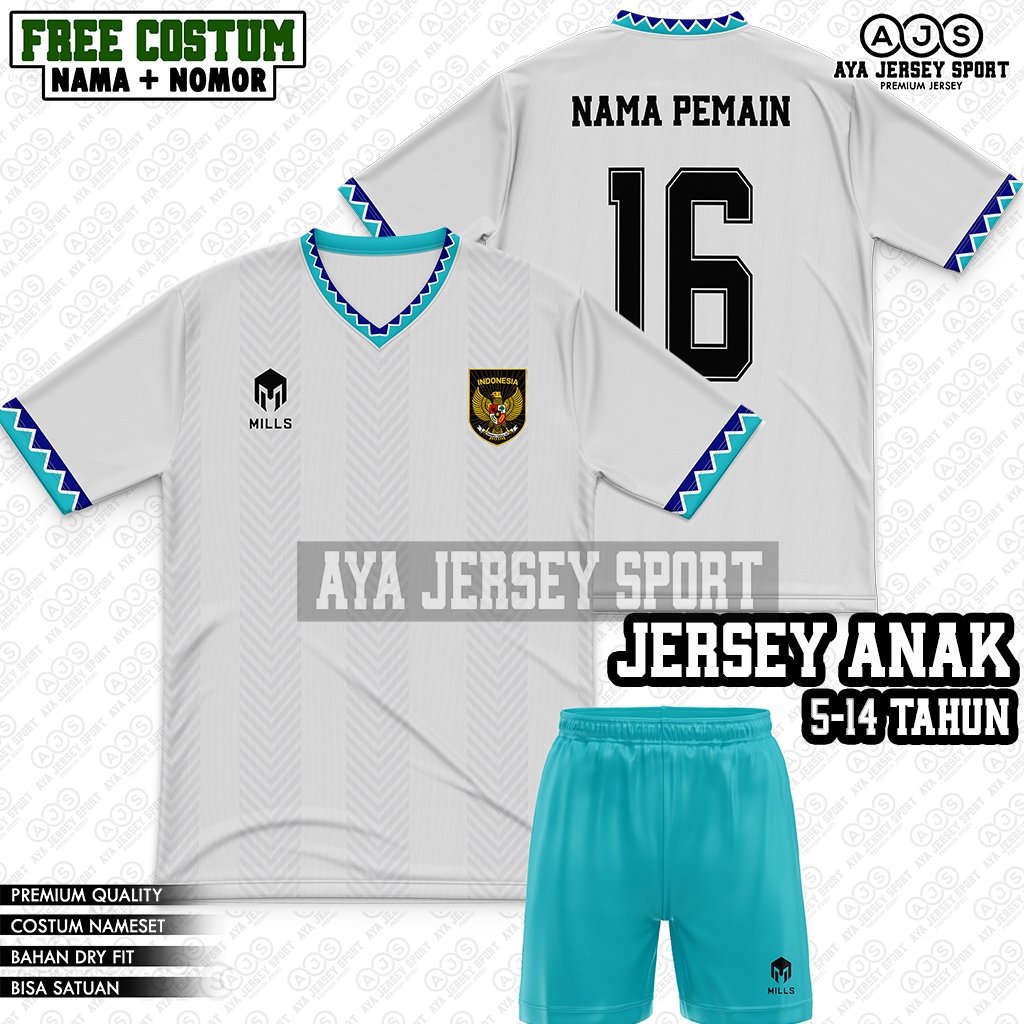 Jual COD sablon Nama Nomor setelan baju bola jersey TIMNAS SEAGAME LINING anak junior terbaru ...