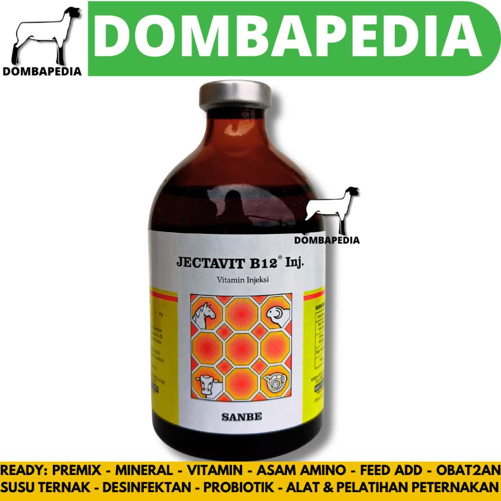 Jual JECTAVIT B12 100ML - Vitamin B12 Hewan Sapi Domba Kambing Kuda ...