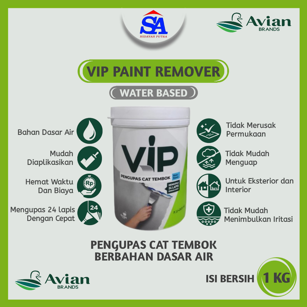 Jual VIP PAINT REMOVER WATERBASED / PENGUPAS CAT TEMBOK BERBAHAN DASAR ...