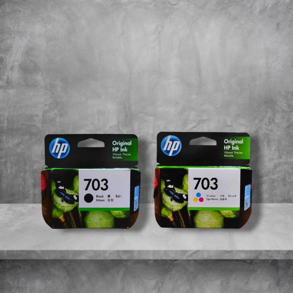 Jual PAKET TINTA PRINTER HP 703 BLACK DAN COLOR ORIGINAL (1SET ...