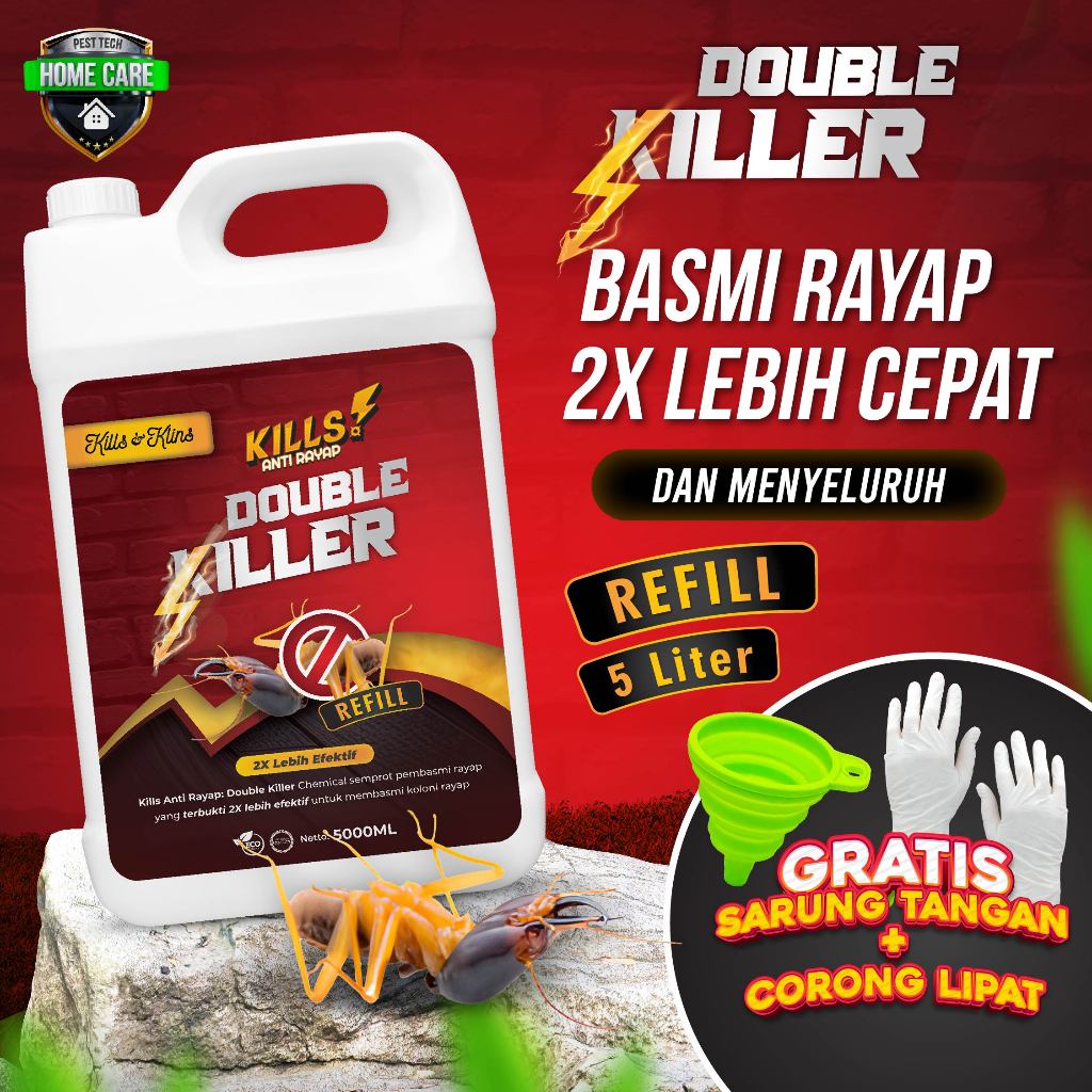 Jual KILLS ANTI RAYAP DOUBLE KILLER REFILL 5 LITER | OBAT RAYAP | ANTI ...