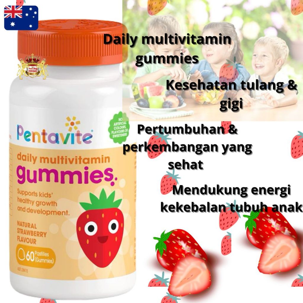 Jual Pentavite Daily Multivitamin Kids Gummies 60 Gummies | Shopee ...