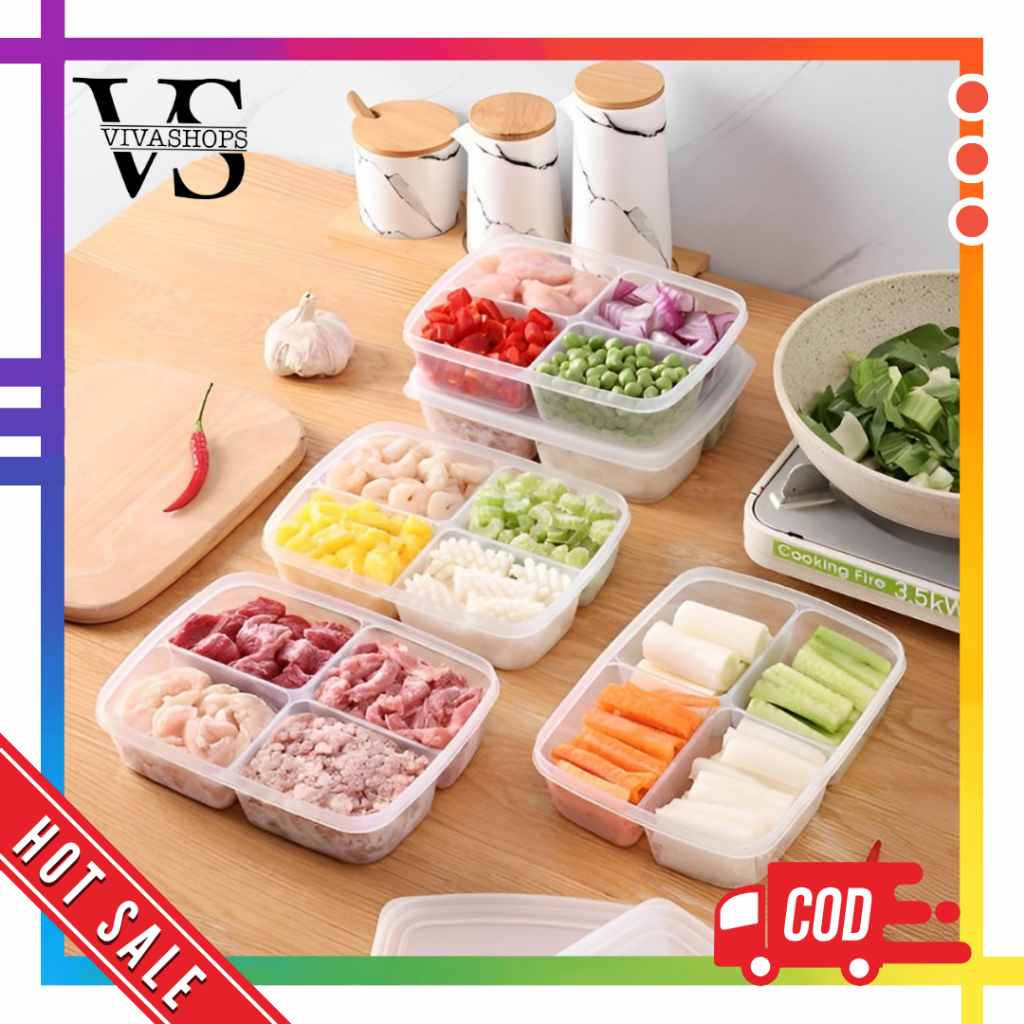 Jual Tempat Penyimpanan Makanan / Food Storage Food Prep Kotak Makan 4 ...