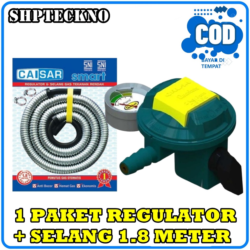 Jual QUANTUM QRL14GB Regulator Gas Meter Tekanan Tinggi + Selang Gas 1. ...