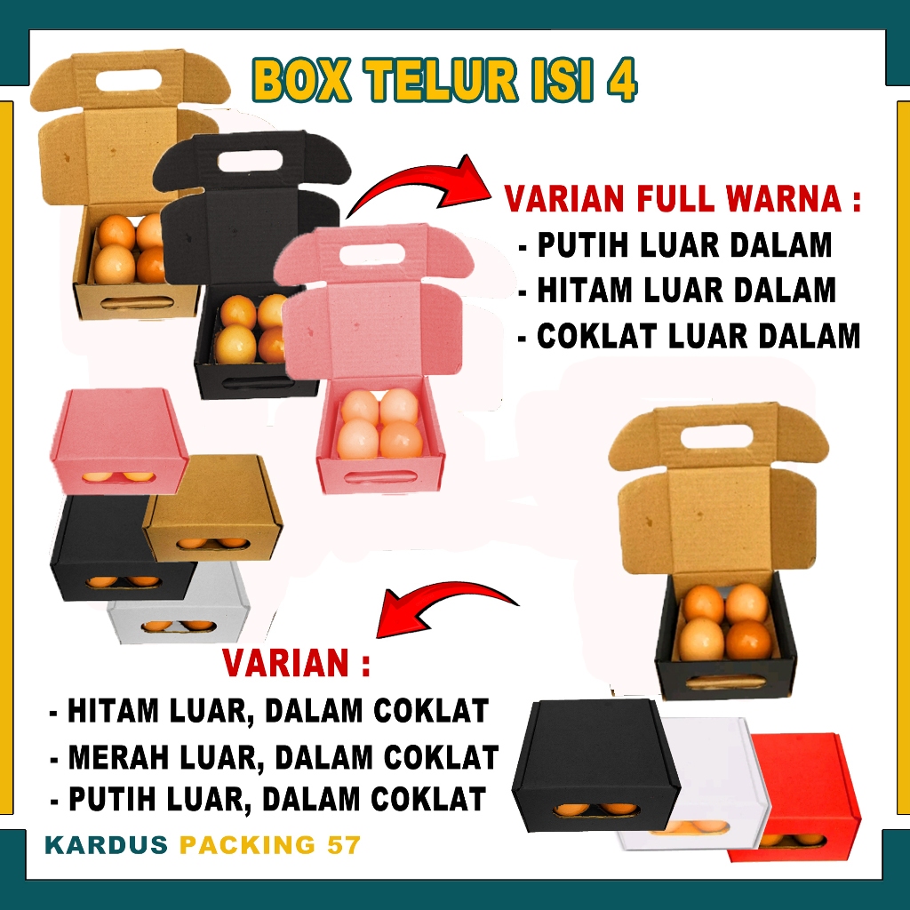 Jual BOX TELUR ISI 4 BUTIR | TELUR AYAM | TELUR BEBEK | TELUR ASIN ...