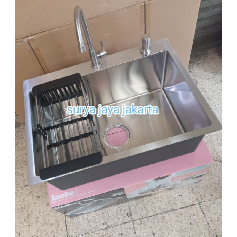 Jual Paket kitchen Sink INOBE 60 cm x 45 cm / Bak cucian piring INOBE ...