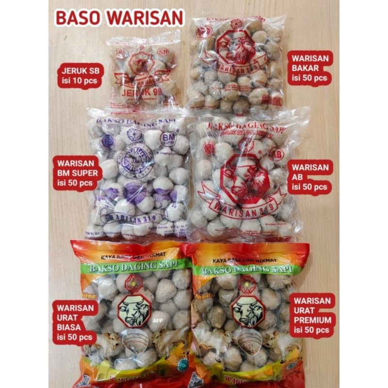 Jual Bakso Sapi Warisan 319 All Varian 600 gr | Shopee Indonesia