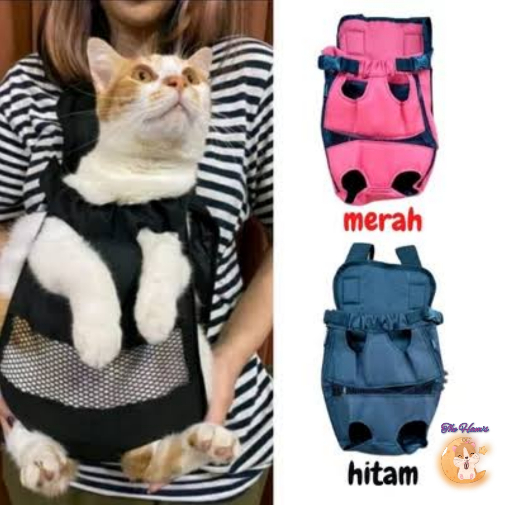 Jual (The Ham's) Tas Kucing Gendongan Depan Travel Bag Kucing Cat Pet ...