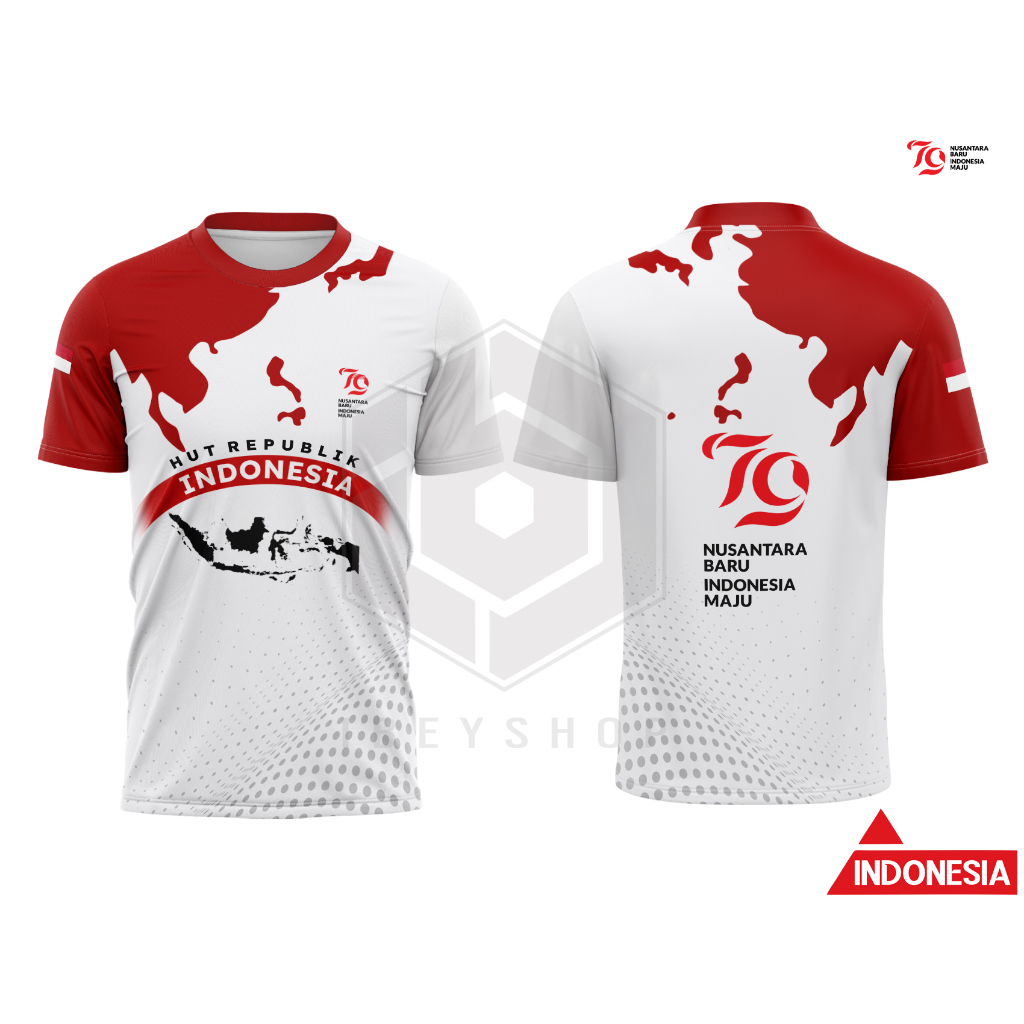 Jual Kaos Baju 17 AGUSTUS 2024 DIRGAHAYU HUT RI 79 INDONESIA Fullprint Sublime 10 | Shopee Indonesia