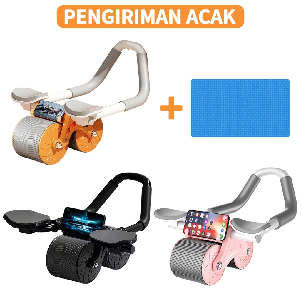 Jual Roda fitnes perut rumah tangga multifungsi 2in1 Ab Roller Wheels ...