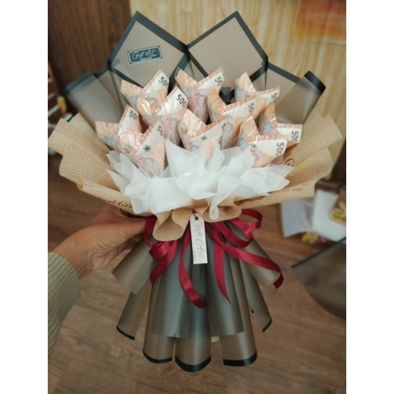 Jual Buket uang 2 ribu & 5 ribu || buket wisuda || bisa request warna ...