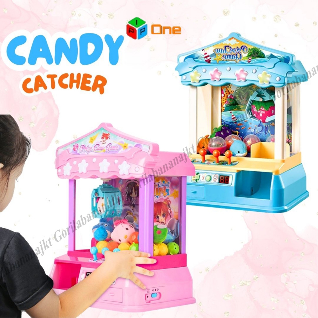Jual Mainan anak mesin capit candy catcher claw machine Musik dan lampu ...