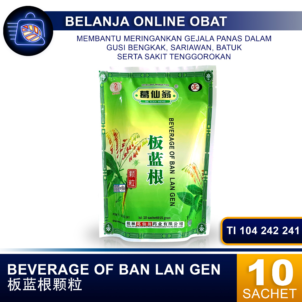 Jual BEVERAGE OF BAN LAN GEN // Minuman panas dalam, demam, dan ...