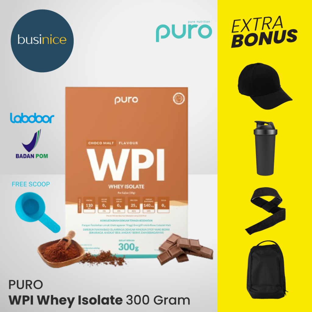 Jual PURO WPI Whey Protein Isolate Plain 300 Gram | Shopee Indonesia