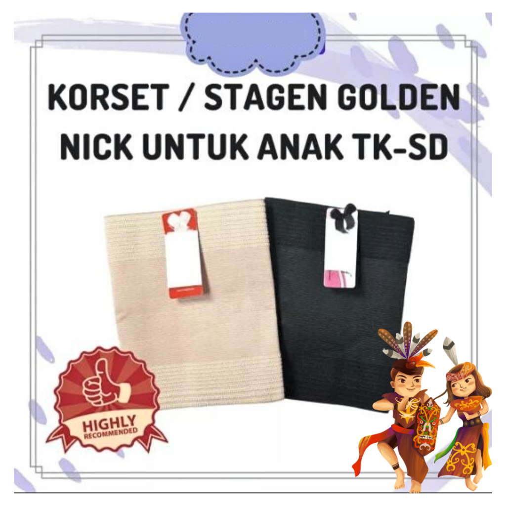 Jual Korset/Stagen Golden Nick Korset Stagen Perekat Pengait Anak TK SD ...