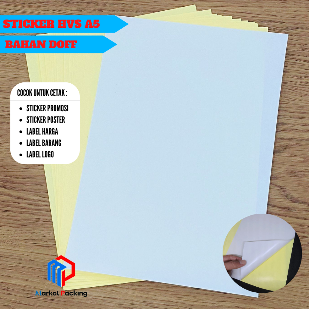 Jual STIKER LABEL HVS A5 ISI 100 LEMBAR / STICKER UKURAN A5 | Shopee ...