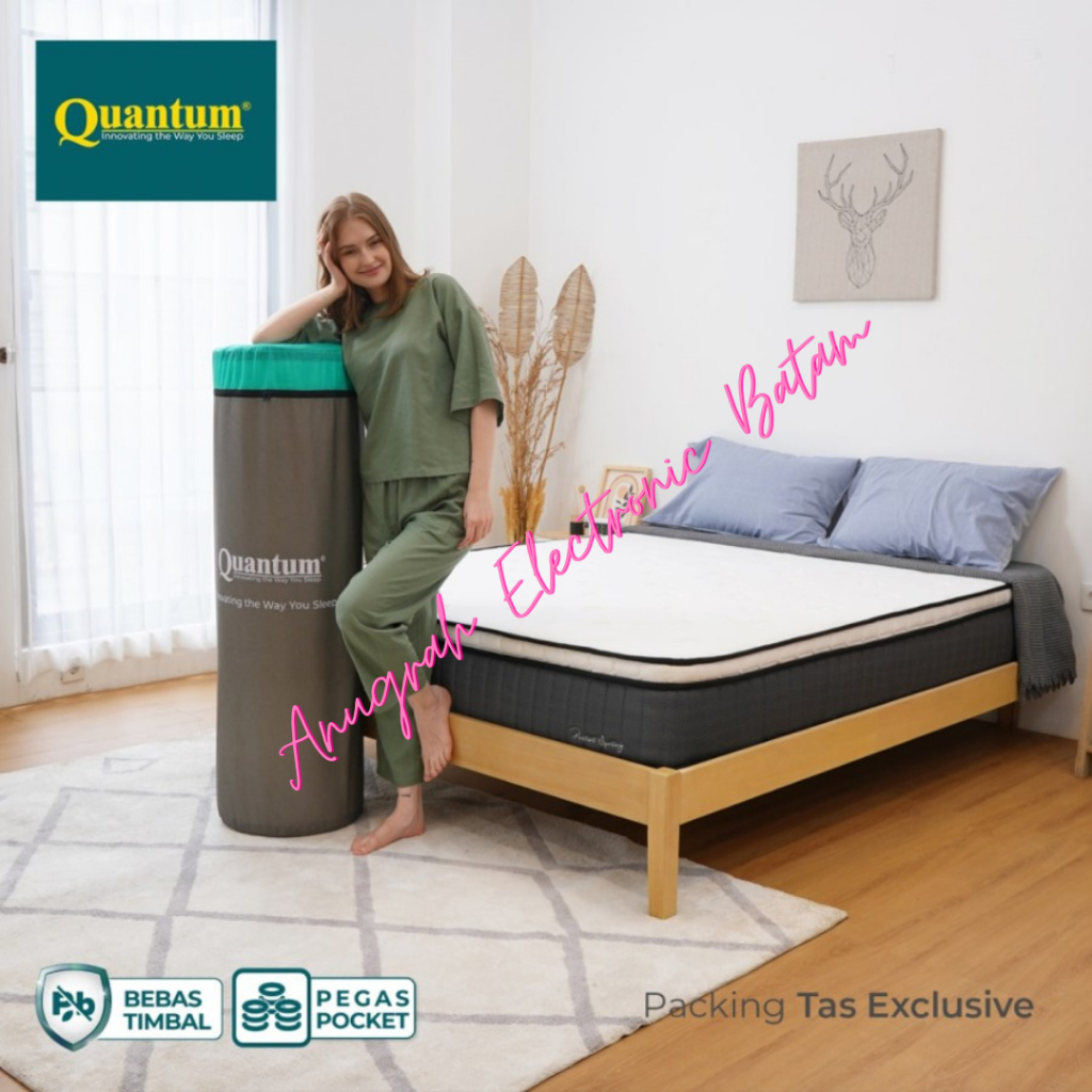 Jual Kasur Pocket Vakum Quantum Matras Kasur Box - Bonus Sprei & Bantal ...
