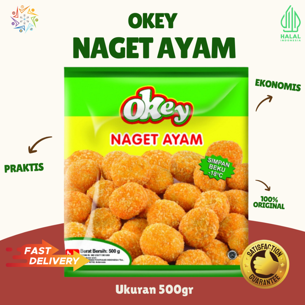 Jual OKEY NAGET AYAM 500GR | NUGGET AYAM MEREK OKEY | NAGET EKONOMIS ...