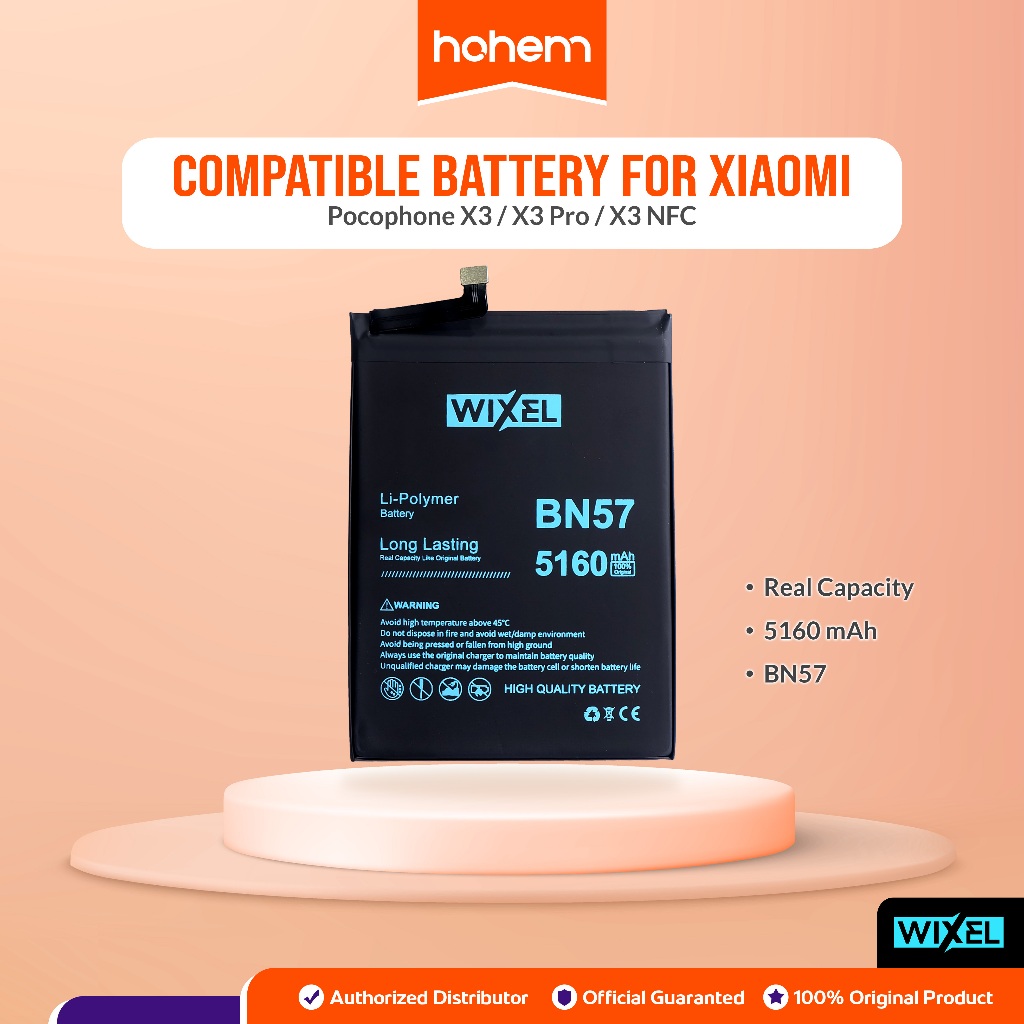 Jual WIXEL ORIGINAL Baterai XiaoMi Pocophone Poco X3 Pro X3 NFC BN57 ...