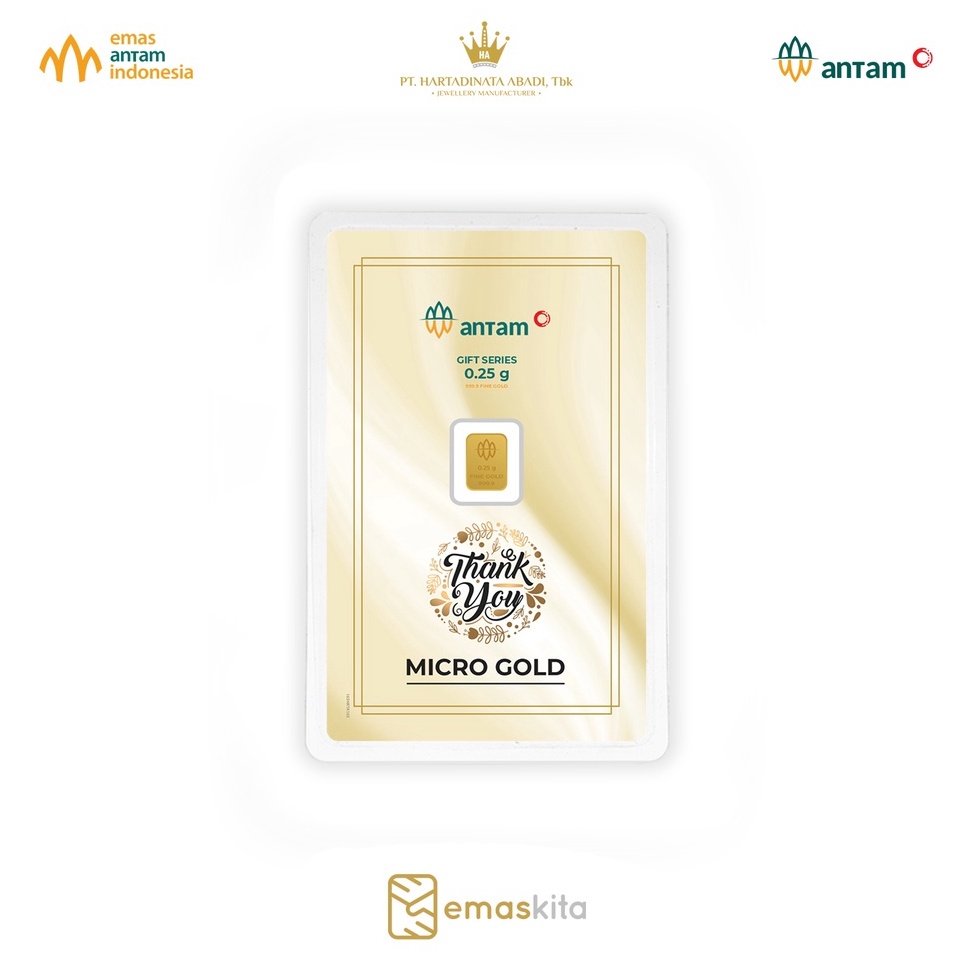Jual KODE V7Y9 Logam Mulia Antam x Hartadinata Thank You Gold 25 Gr ...