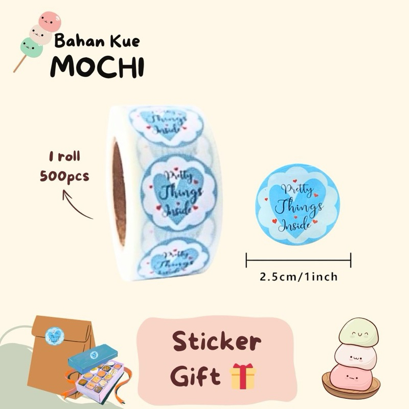 Jual Sticker Gift Box / Stiker Hadiah / Sticker Pretty Things Inside ...