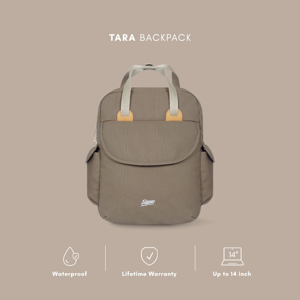 Jual Bigmo Tas Ransel Wanita Water Resistant Water Proof Tara Grey ...