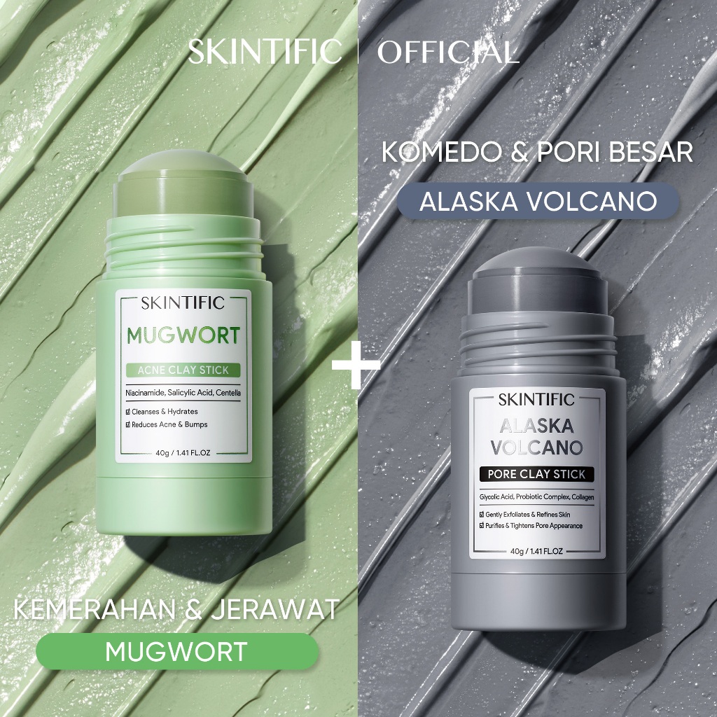 Jual SKINTIFIC - Mugwort Acne Clay Stick 40G | Masker Wajah Masker ...