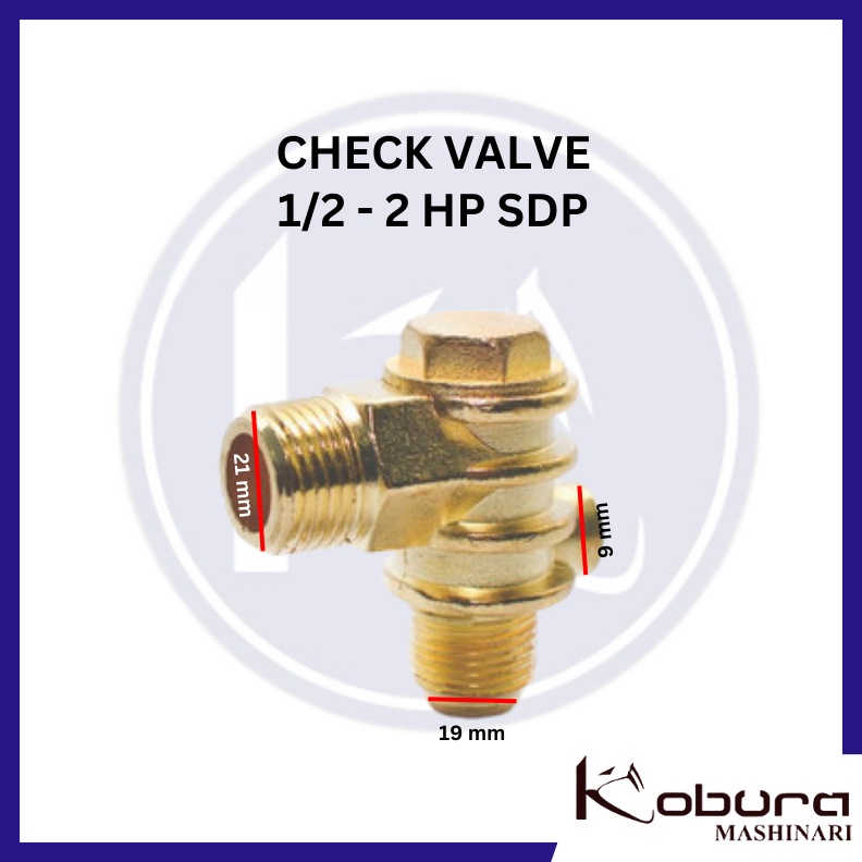 Jual HEBOH Check Valve 12 2 HP SDP Klep Tangki Katup Satu Arah ...