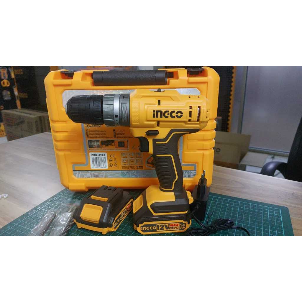 Jual Bor Tembok Impact Baterai 12V Impact Drill INGCO CIDLI1228 ...