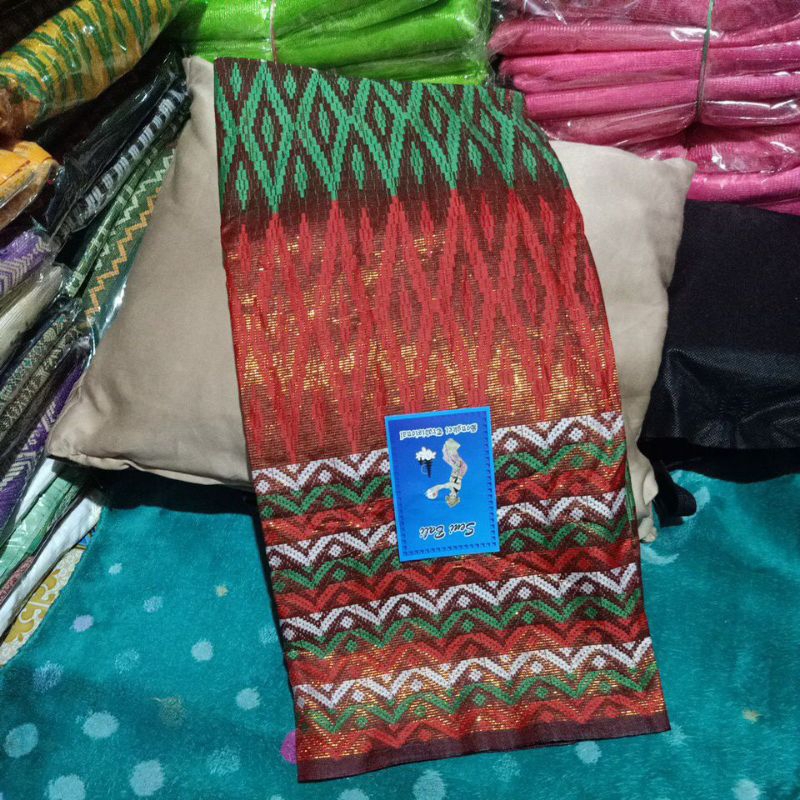 Jual kain tenun songket + selendang motif rangrang | Shopee Indonesia