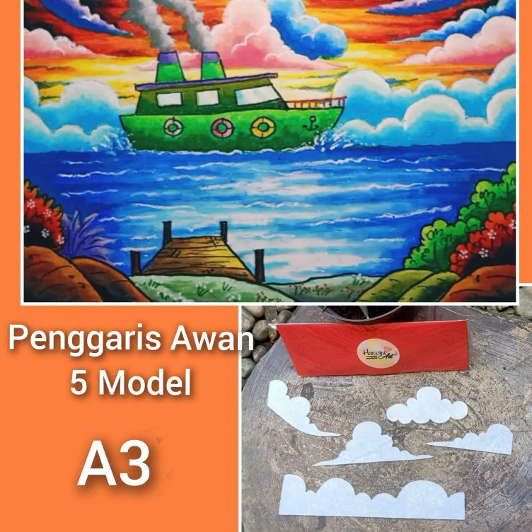 Jual Penggaris Awan 5 Model Cetakan Awan Akrilik Peralatan Menggambar ...