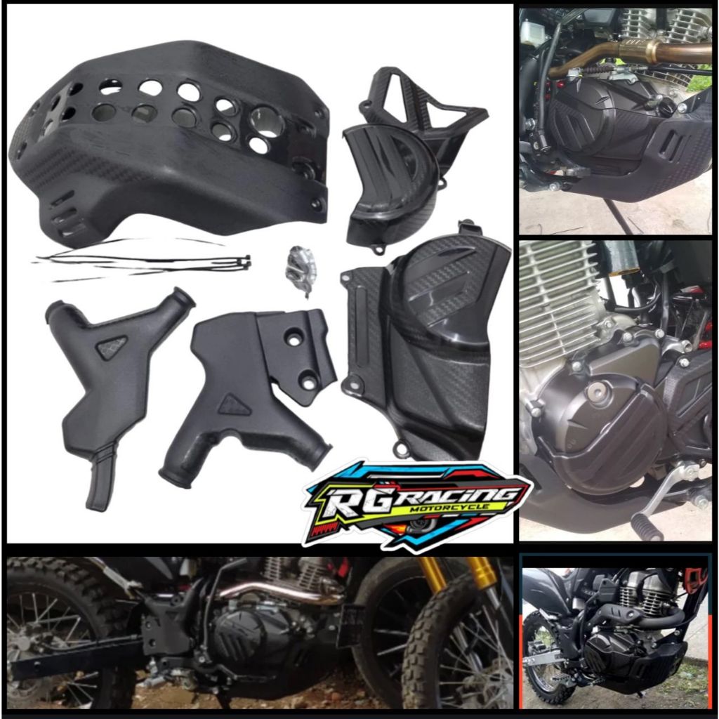 Jual Racinggrup tutup mesin crf 150l full set / engine guard crf 150l ...