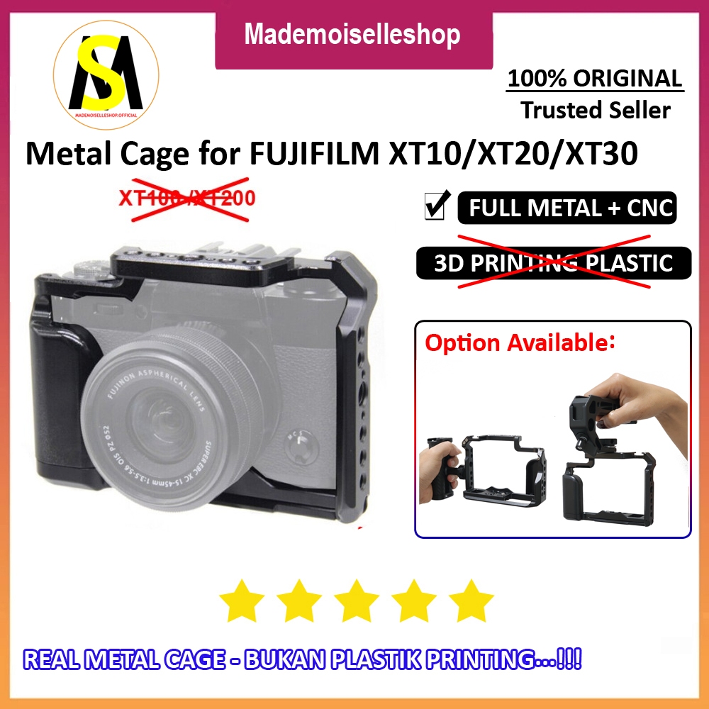Jual Metal Aluminium Movie Cage / Rig For Fujifilm XT10 - XT20 - XT30 - Cage Fuji XT30 | Shopee ...
