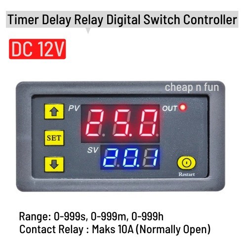 Jual Timer Delay Relay Digital Display Mesin Tetas Telur dc12v toptech ...