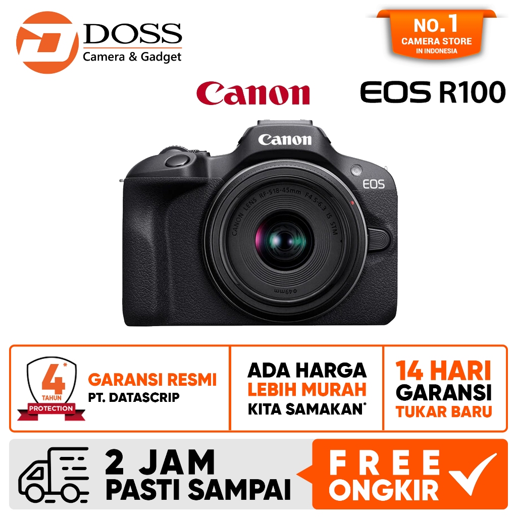 Jual Canon EOS R100 Kit 18-45mm IS STM Canon R 100 R100 Kit 1845mm ...