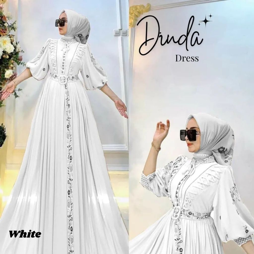 Jual Gamis Pesta Mewah Elegant Dinda Maxy BL Bahan Ceruty Babydoll Full ...