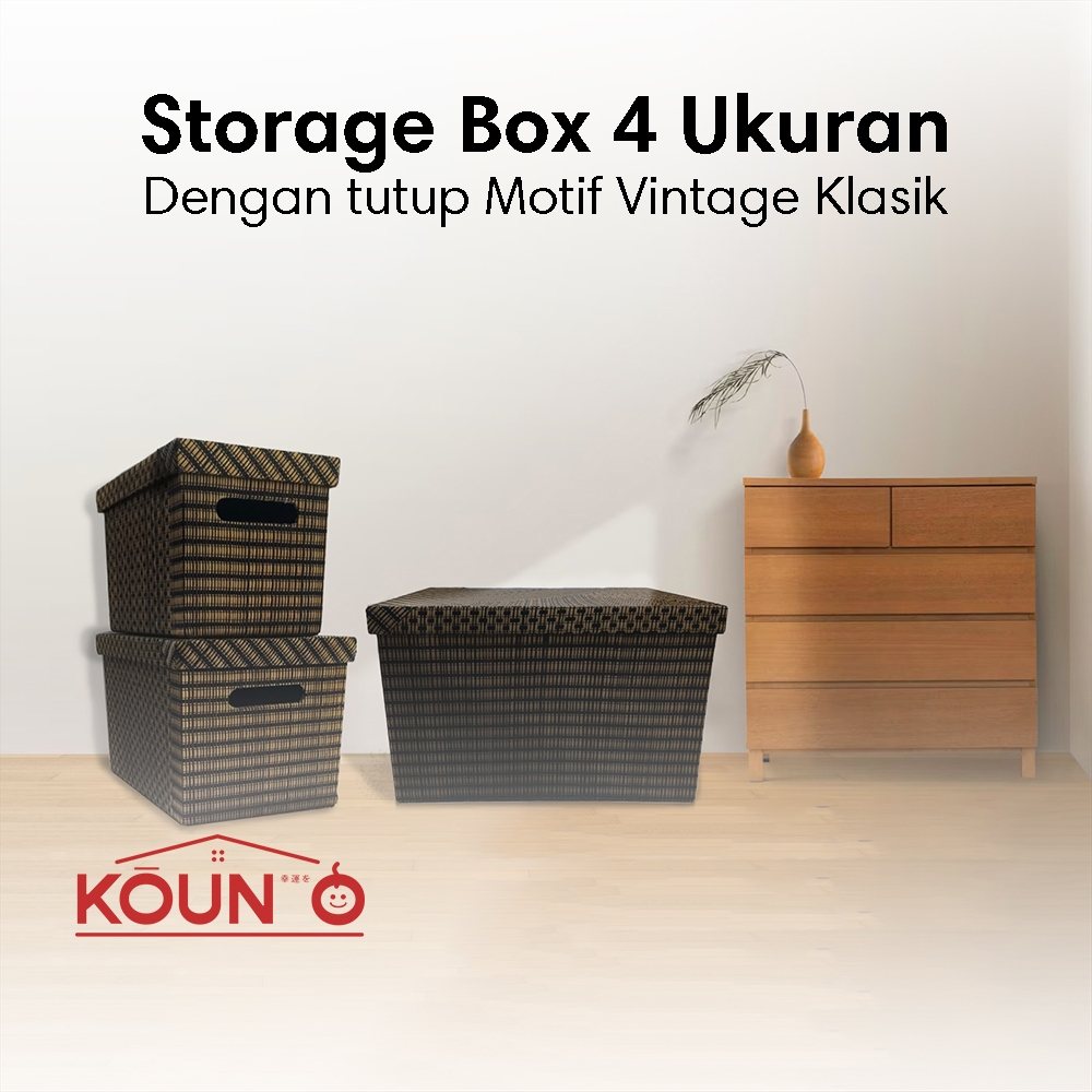 Jual Storage Box Aesthetic Dengan Tutup Model Vintage dan Unik 4 Ukuran ...