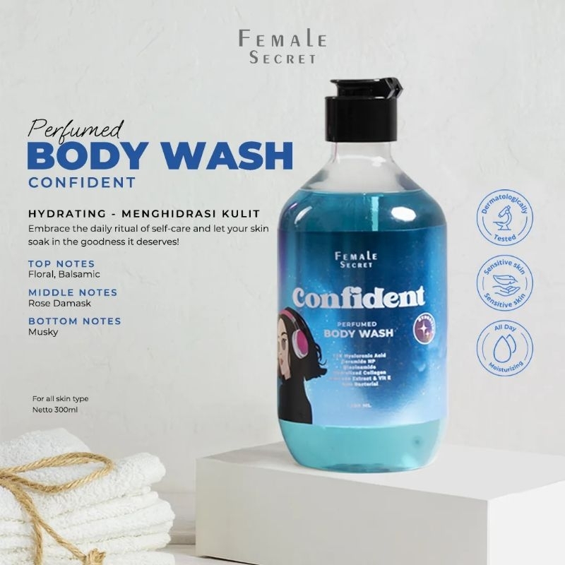 Jual Female Secret Confident Perfumed Body Wash | 300ml | Shopee Indonesia