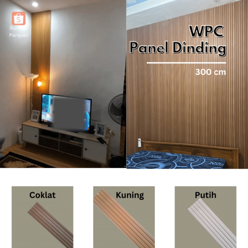 Jual Wood Panel 300cm WPC- Hiasan dinding per lembar | Shopee Indonesia