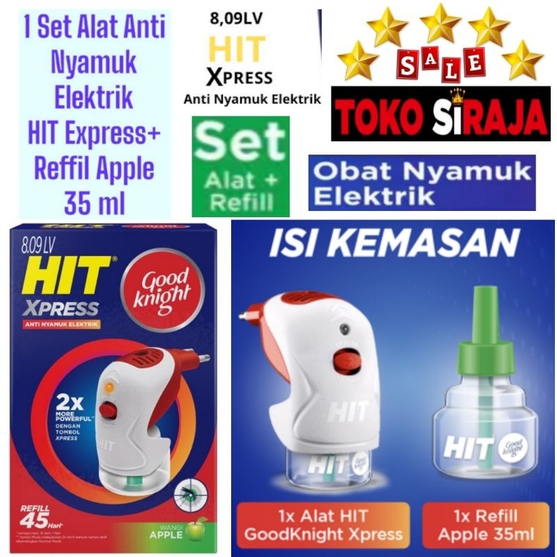 Jual HIT GOODKNIGHT XPRESS SET + REFILL 45 HARI OBAT NYAMUK ELEKTRIK BASMI NYAMUK | Shopee Indonesia
