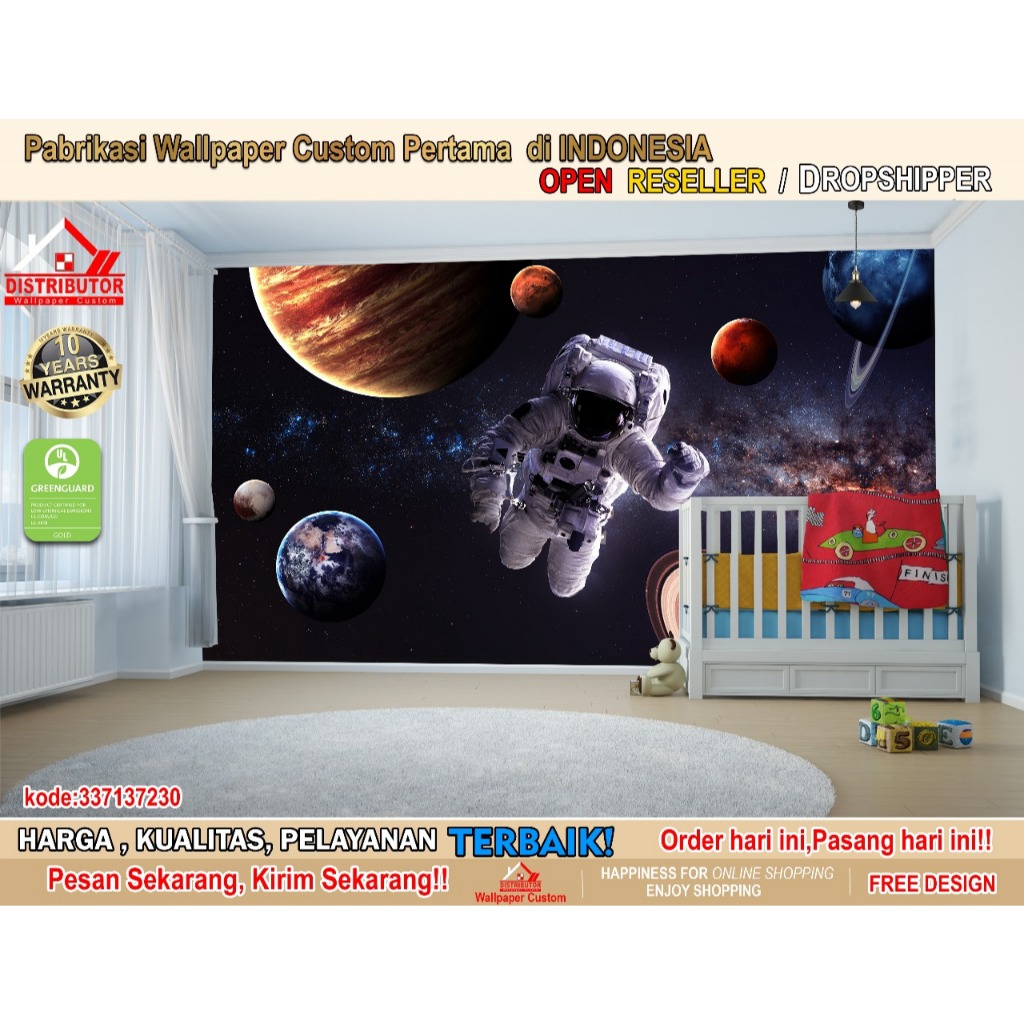 Jual Wallpaper Dinding Custom Tema Astronot | Wallpaper Custom ...