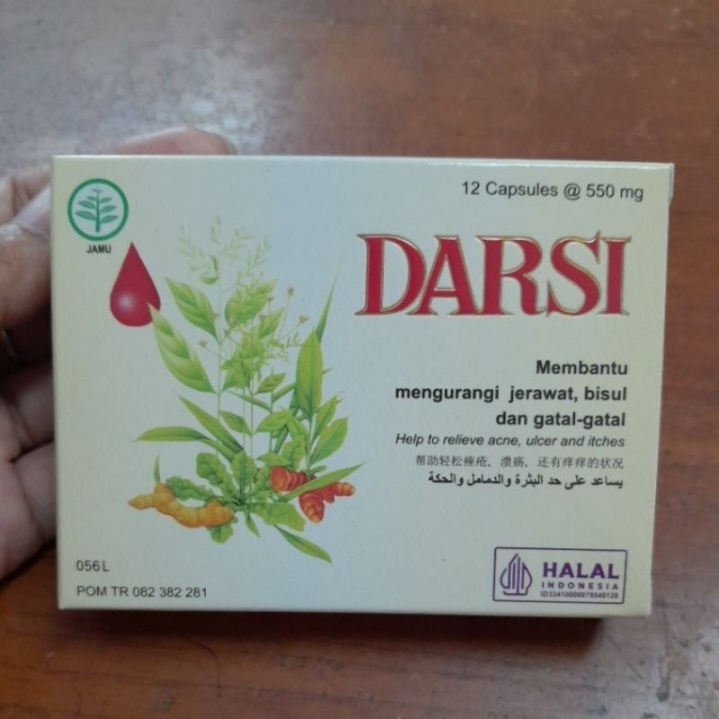 Jual Darsi Caps 1Box isi 12 kapsul (mengurangi gatel-gatel,bisul dan ...