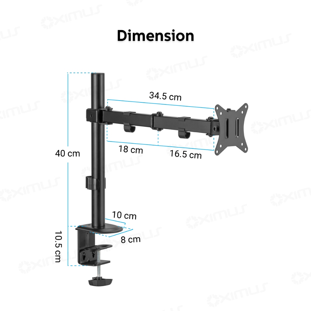 Jual BRACKET MEJA LCD LED TV 1 Monitor 13 - 27 Inch OXIMUS HYDRA ZD1104 ...